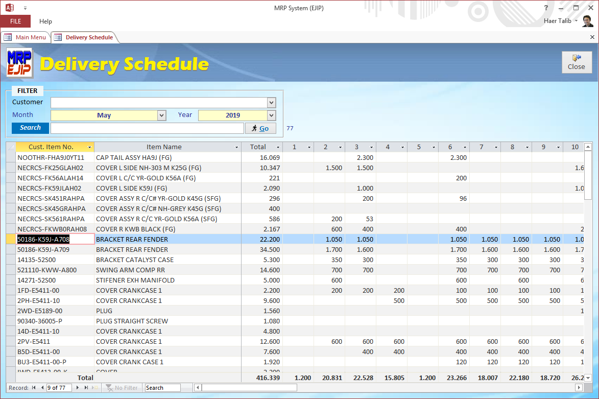 MRP / PPIC System - BimaSakti-IT.com